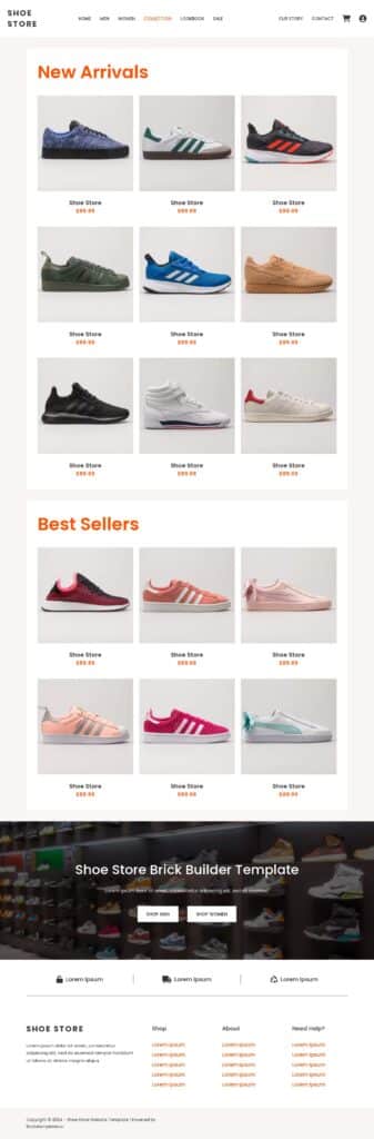 Collection – Shoe Store Website Template