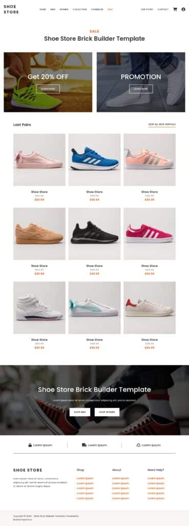 Sale – Shoe Store Website Template