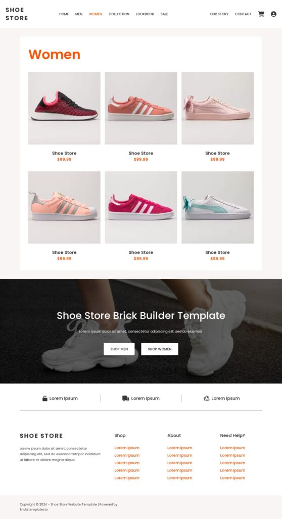 Women – Shoe Store Website Template